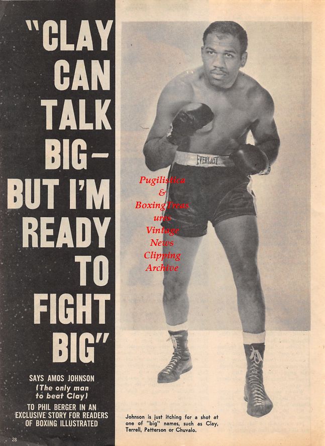 Boxing News Clipping #1422 - Amos Johnson, Ezzard Charles vs. Elmer Ray ...