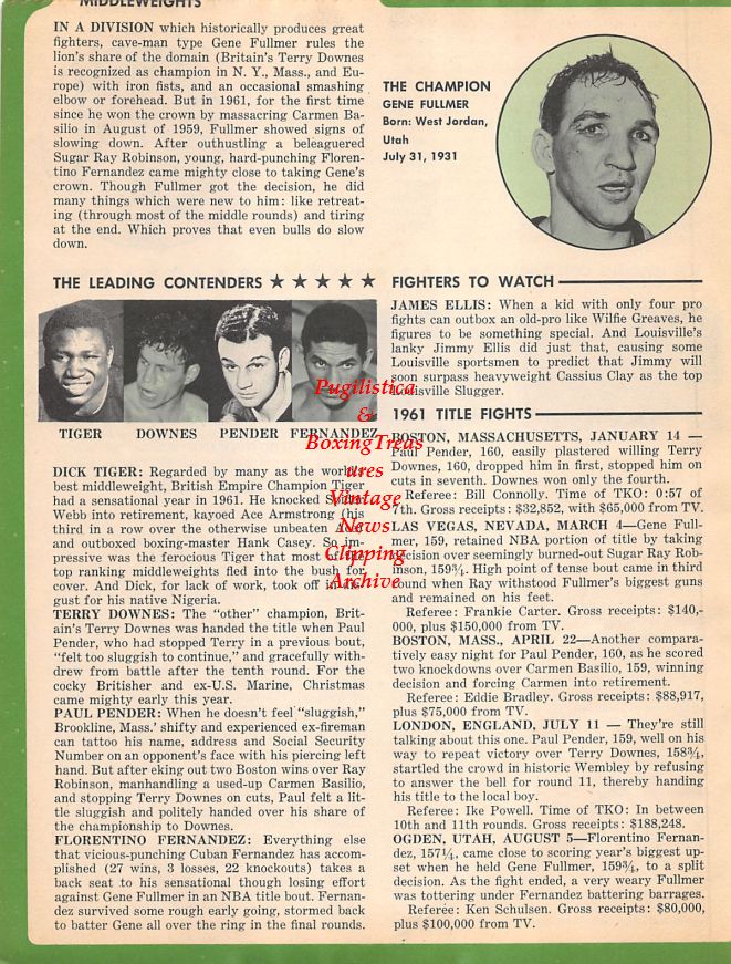Boxing News Clipping #1491 - Harold Johnson, Archie Moore, Doug Jones ...