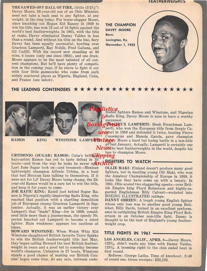 Davey Moore Boxer Born 1933