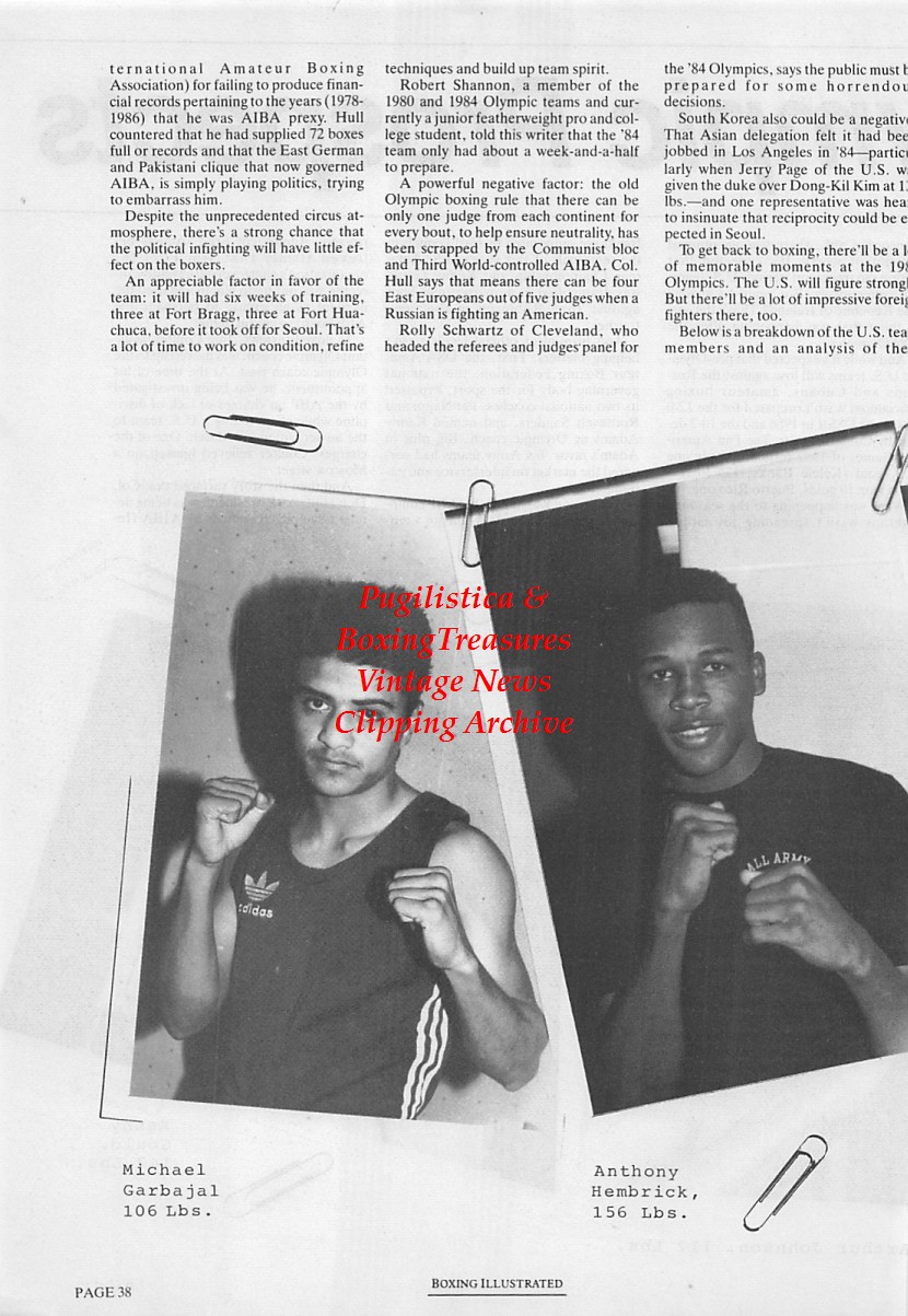Boxing News Clipping #1697 - Michael Carbajal, Anthony Hembrick, Arthur ...