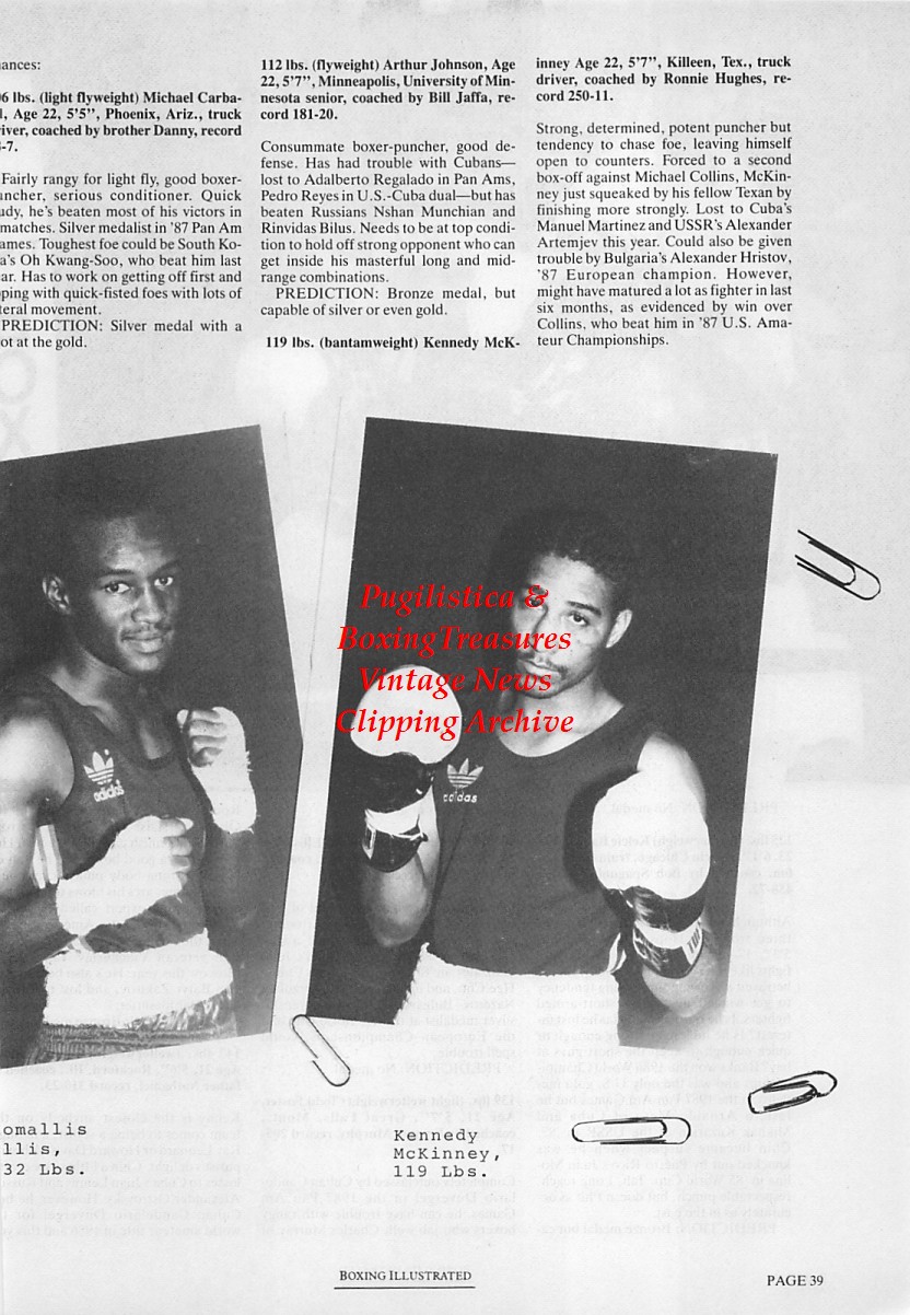 Boxing News Clipping #1698 - Romallis Ellis, Kennedy McKinney, Ray Mercer