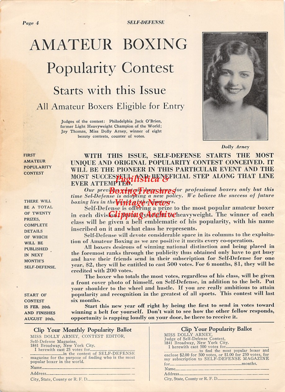 Boxing News Clipping #2004 - Battling Levinsky, Dolly Arney