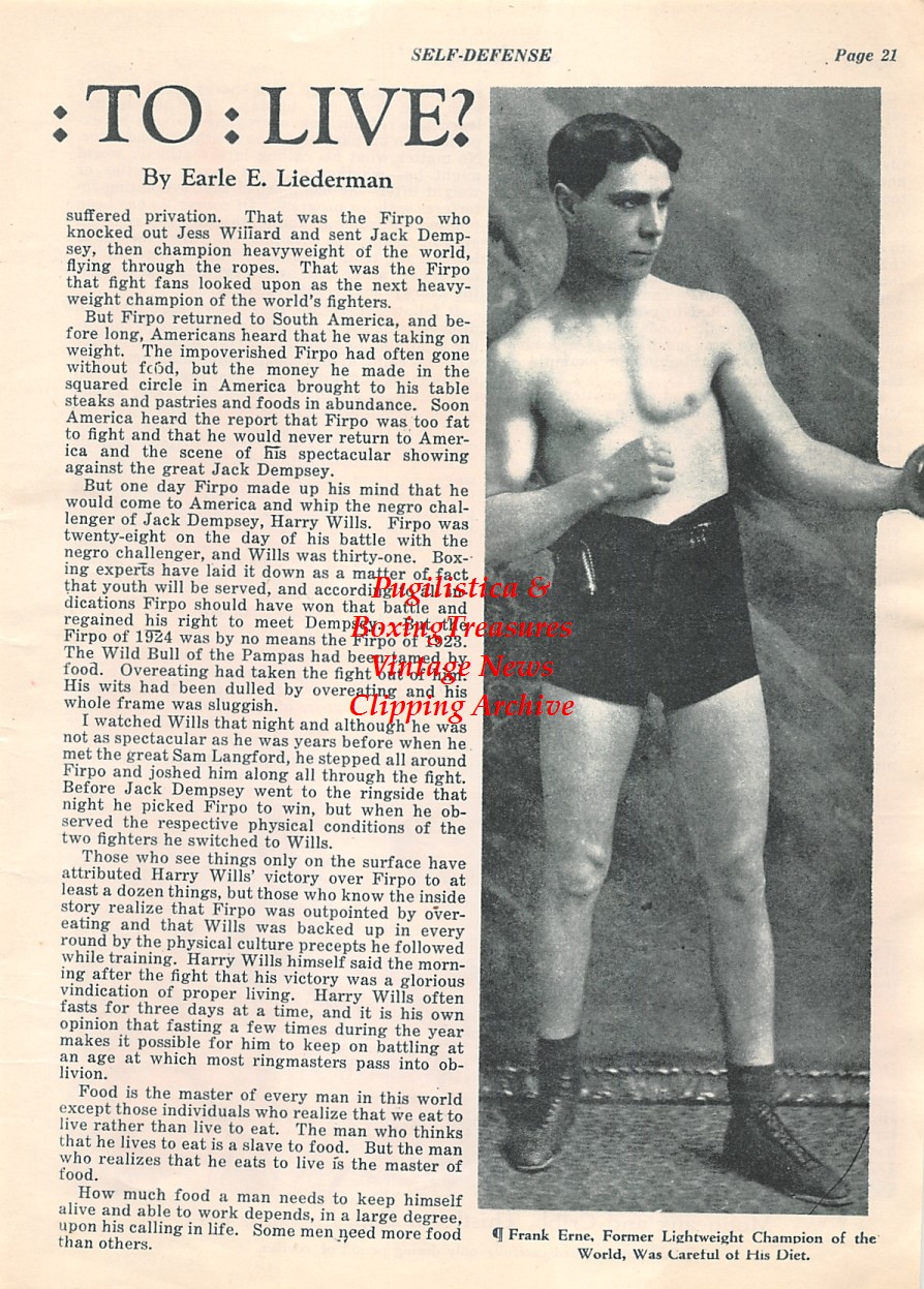 Boxing News Clipping #2115 - Frank Erne, Tom Cribb vs. Thomas Molineaux