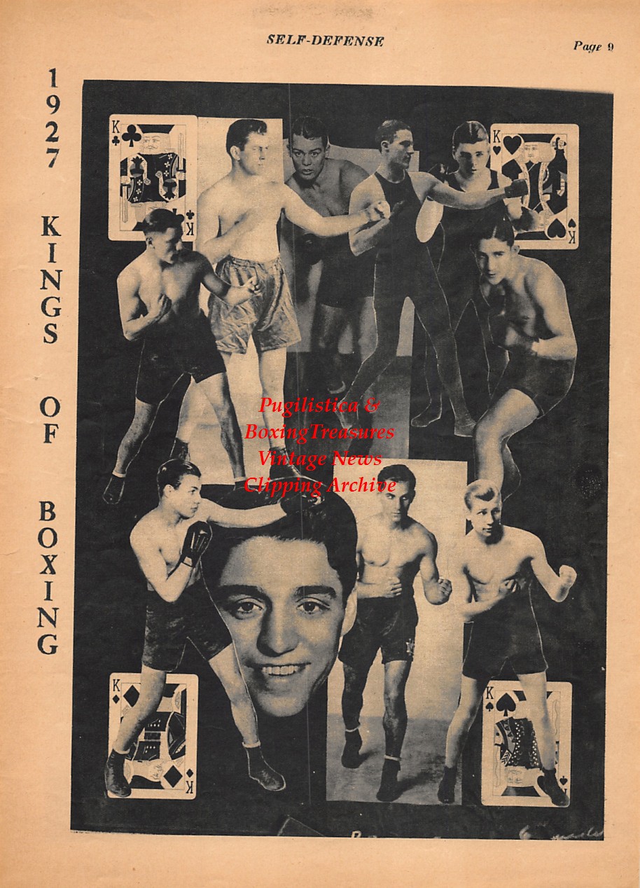 Boxing News Clipping #2126 - 1927 Kings Of Boxing Pin-up, Gene Tunney ...