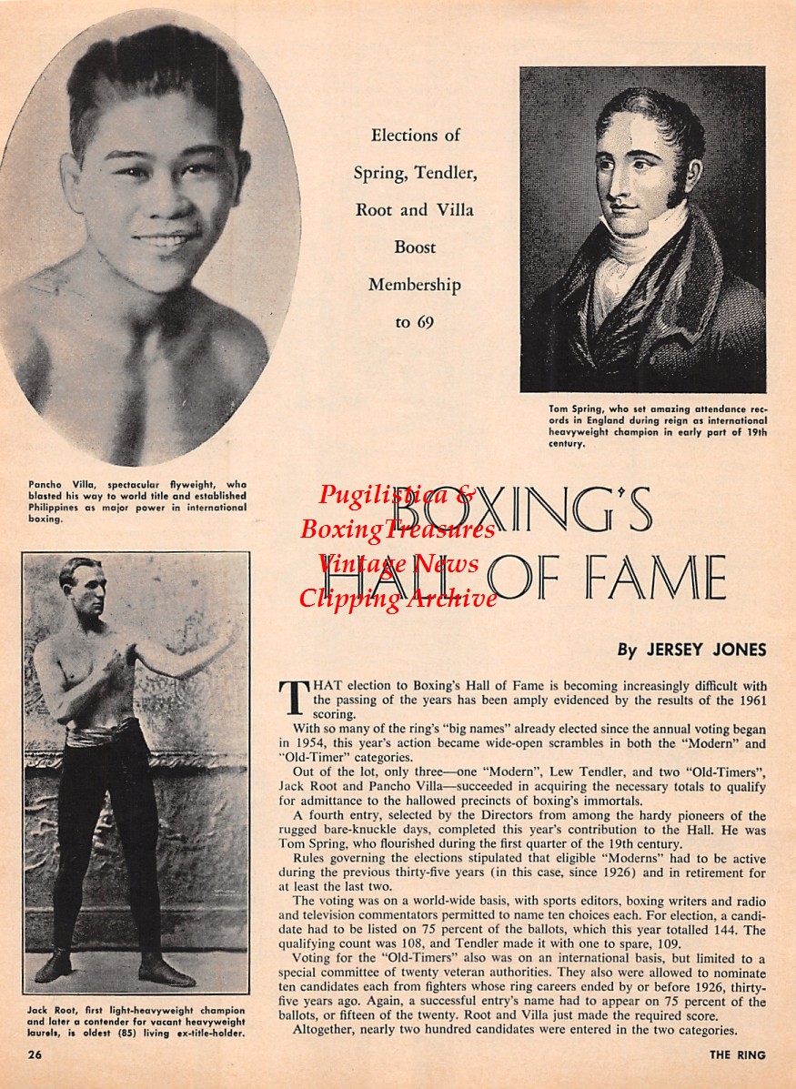 Boxing News Clipping #2218 - Pancho Villa, Jack Root, Tom Spring
