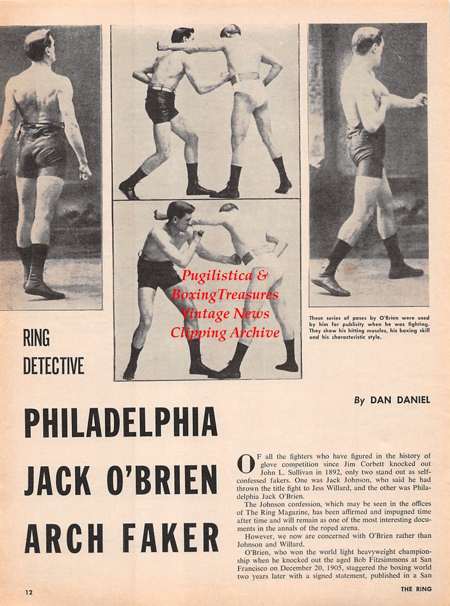 Boxing News Clipping #2229 - Philadelphia Jack O'Brien, Carlos Ortiz ...
