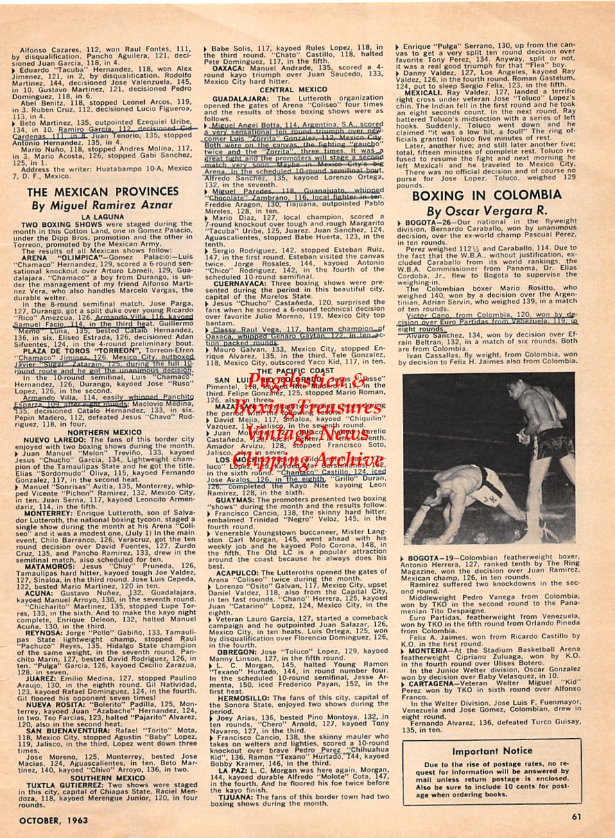 Boxing News Clipping #2264 - Wayne Bethea vs. Karl Mildenberger ...