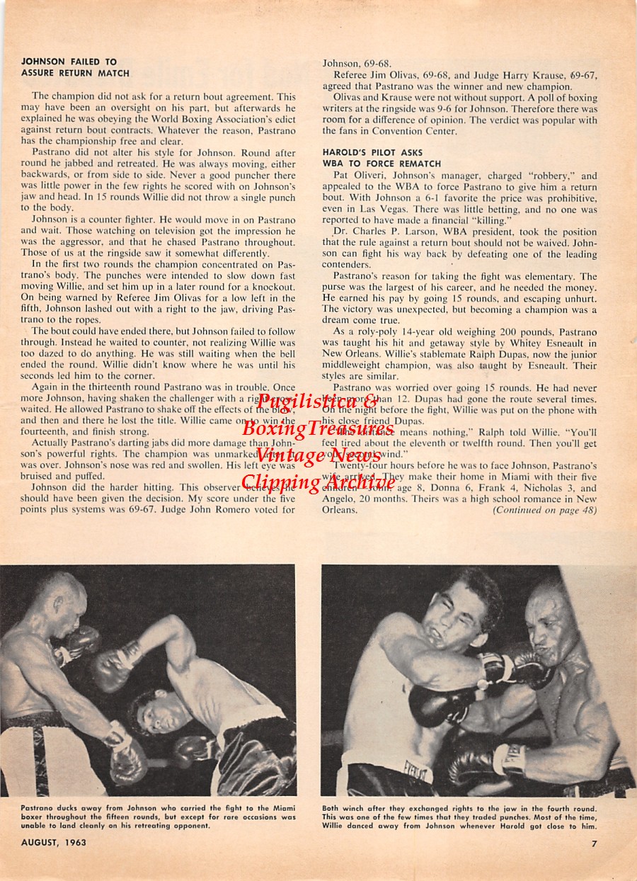 Boxing News Clipping #2267 - Emile Griffith vs. Luis Manuel Rodriguez ...