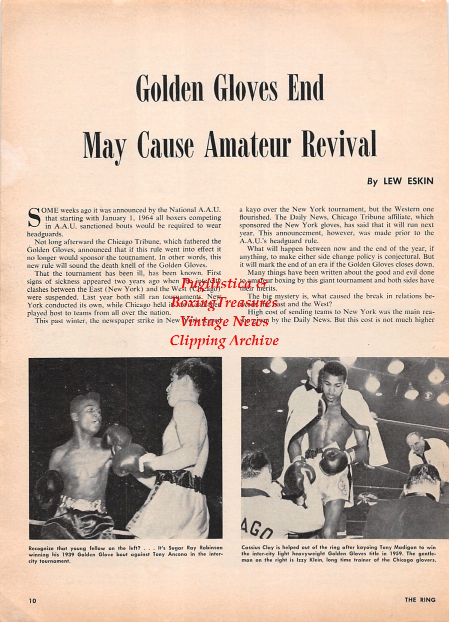 Boxing News Clipping #2268 - Sugar Ray Robinson and Cassius Clay in ...