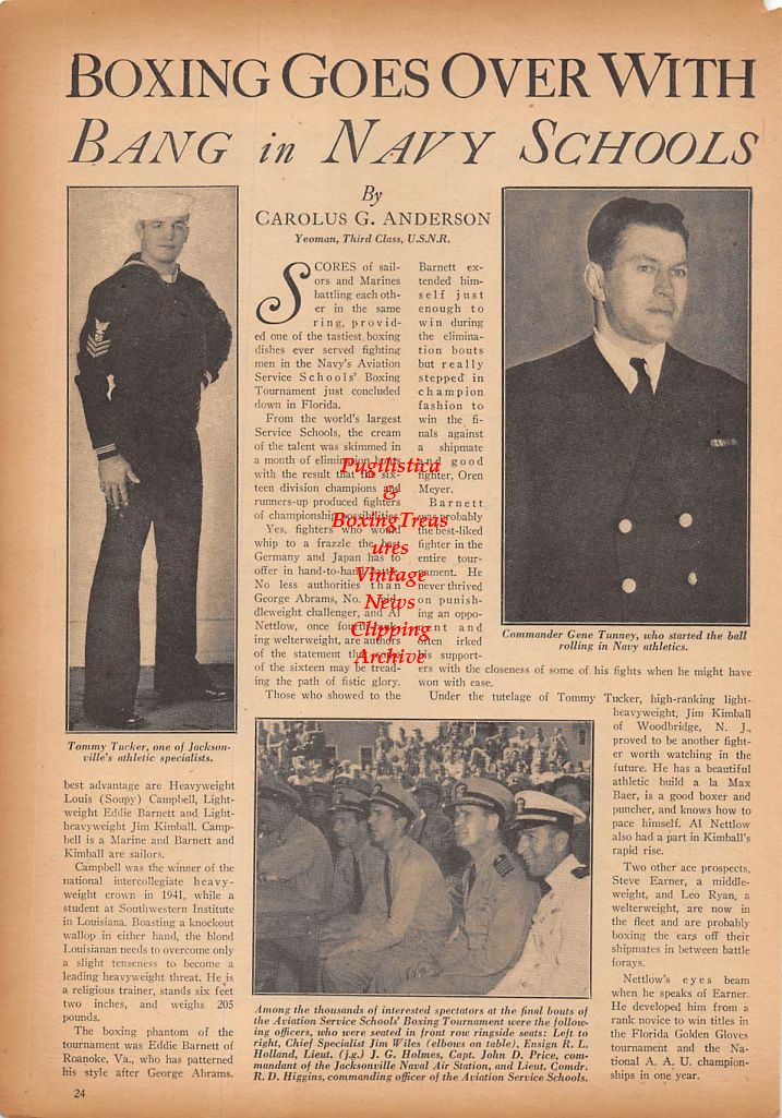 Boxing News Clipping #331 - Sugar Ray Robinson vs. Jake LaMotta, Willie ...