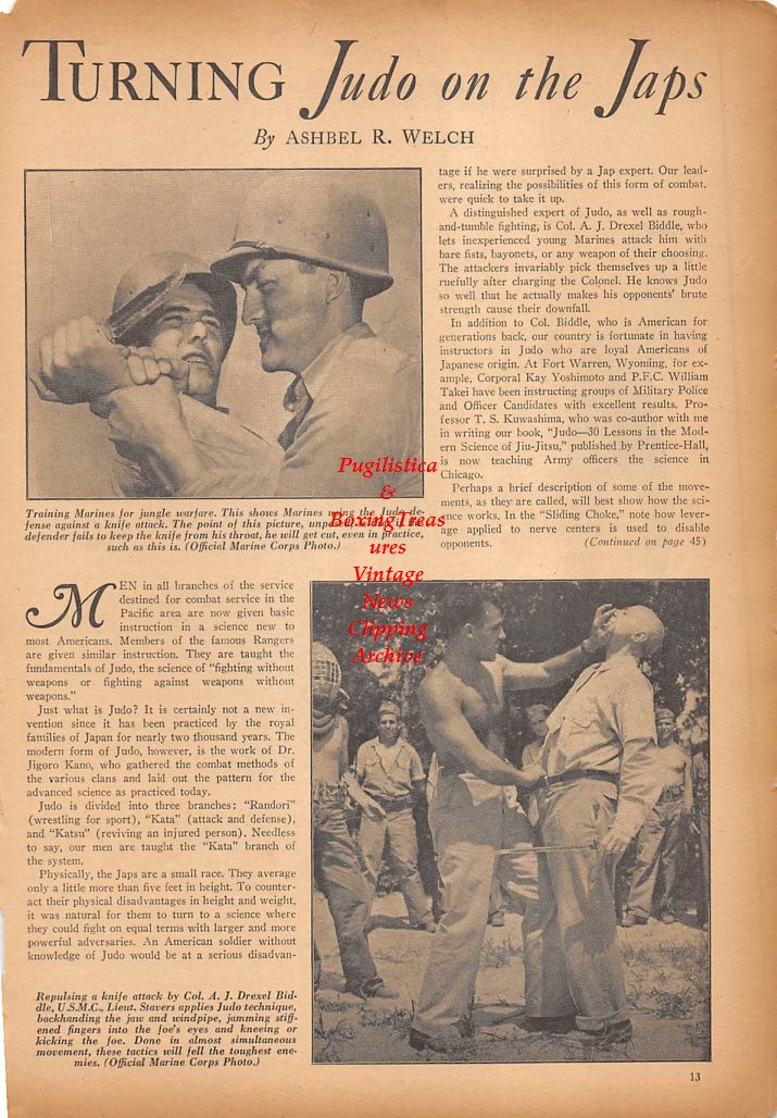 Boxing News Clipping #336 - Jack Dillon, A.J. Drexel Biddle