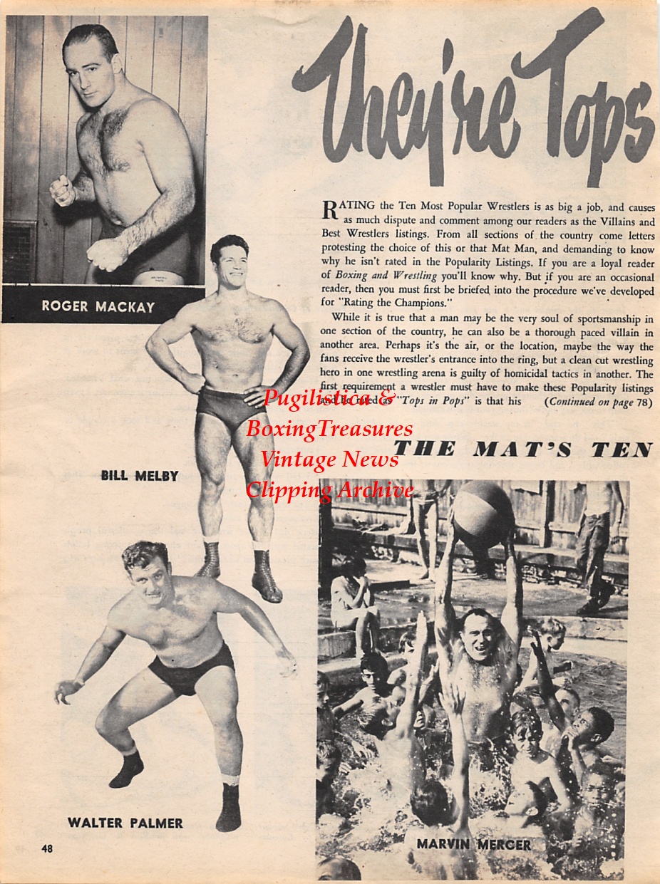 Wrestling News Clipping #37 - Roger Mackay, Bill Melby, Walter Palmer ...