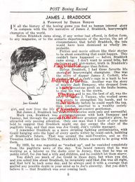 Boxing News Clipping #408 - Joe Gould, James J. Braddock