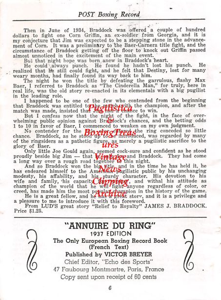 Boxing News Clipping #408 - Joe Gould, James J. Braddock