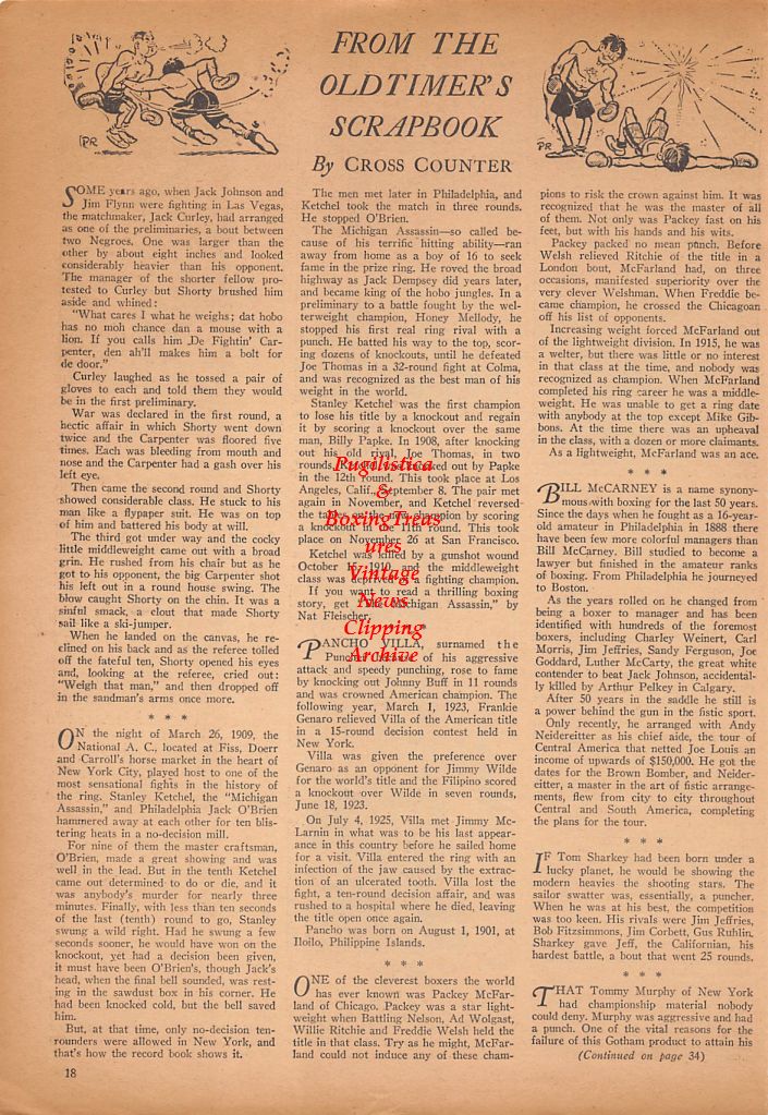 Boxing News Clipping #460 - Henry Flakes, Frankie Moran, Humberto Serra ...