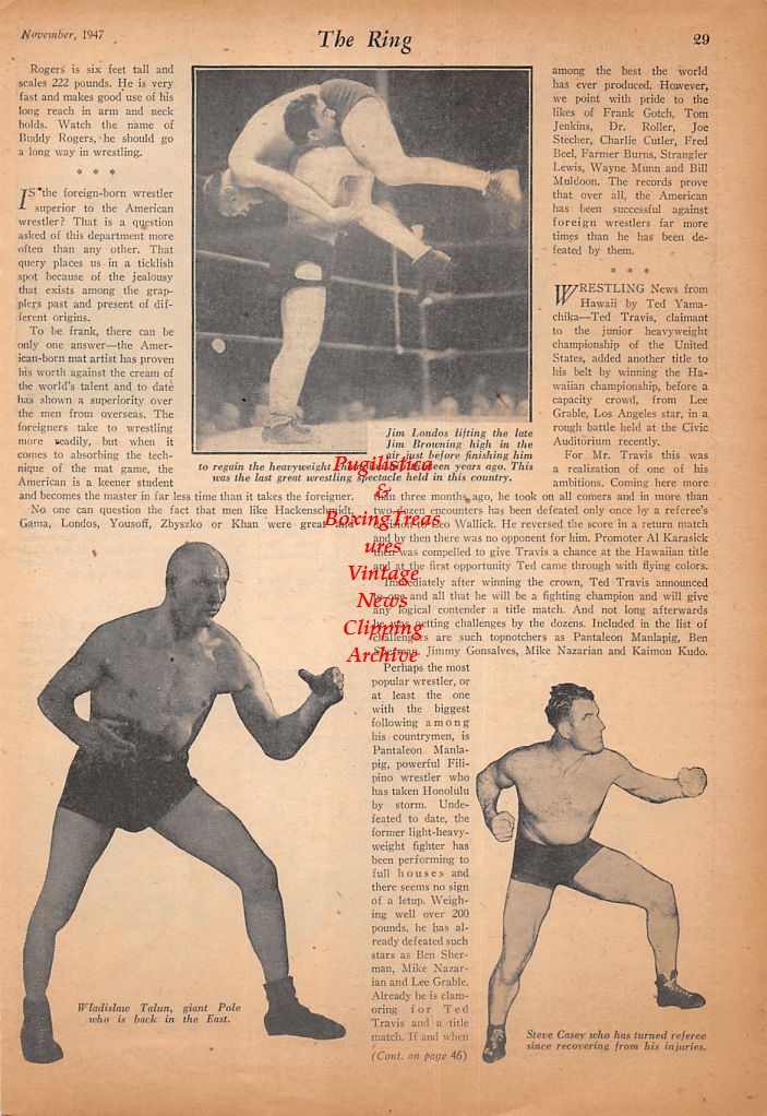 Boxing News Clipping #516 - Lem Thomas, Jesse Jenkins, Joe Barone, Hal ...