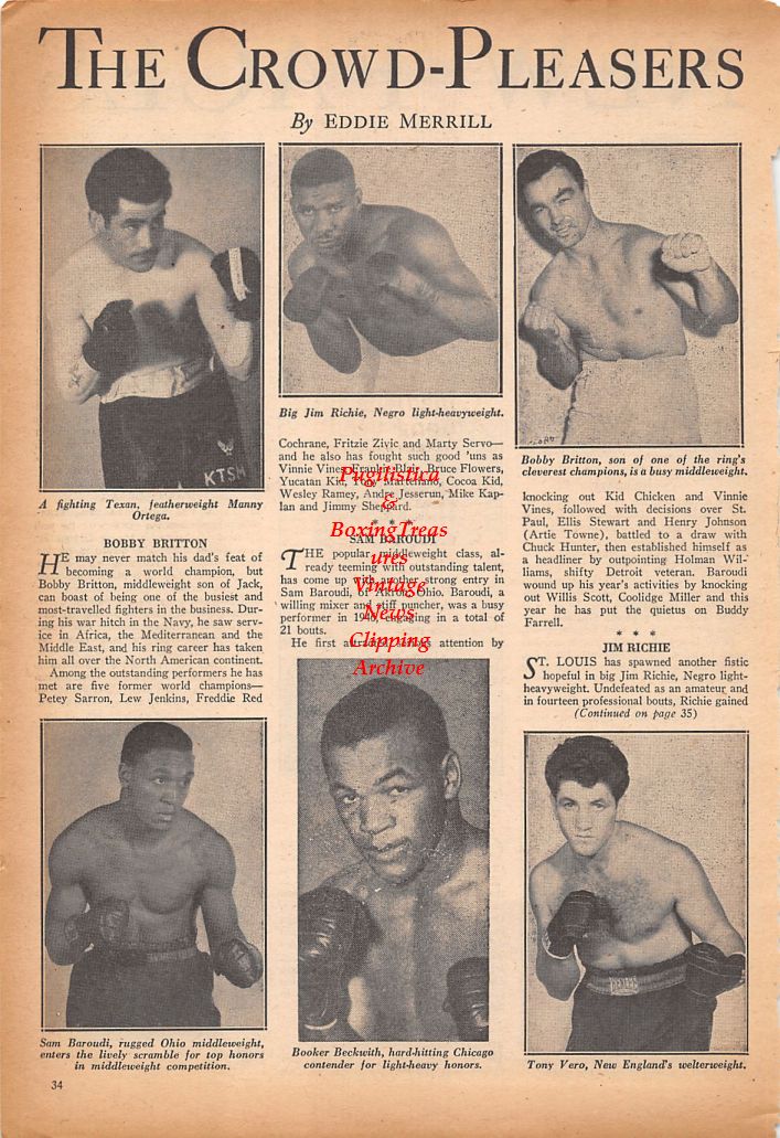 Boxing News Clipping #608 - Clyde Small, Jimmy Sanders, Mike Birskovich ...