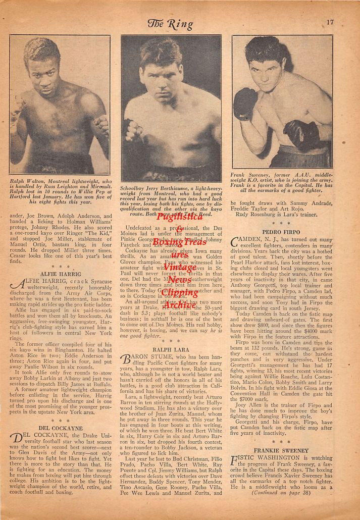 Boxing News Clipping #625 - Phil Palmer, Perk Daniels, Billy Graham ...