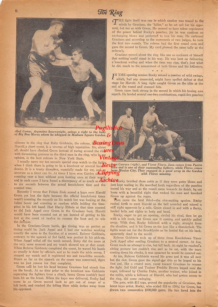 Boxing News Clipping #856 - Joe Louis discharged from Army, Billy Conn ...