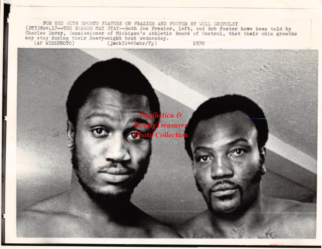 Boxing Photo #1405 - Joe Frazier and Bob Foster - Vintage 1970 Wire ...