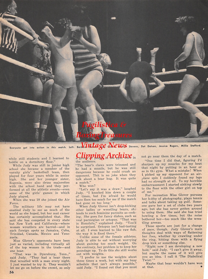 Wrestling News Clipping #120 - Judy Glover, Barbara Baker, Evelyn ...