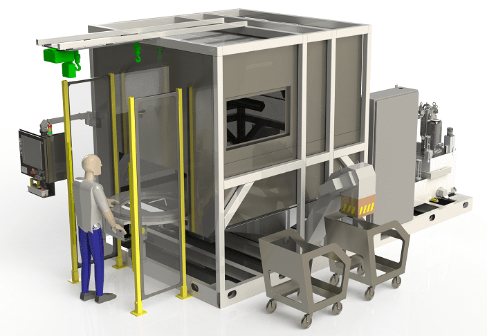 Robotic Ceramic De-Shelling and Core Removal Machine