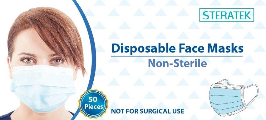 Disposable Face Masks 50 in a Box // Great Quality // Made in the USA