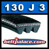130J3 Poly V Belt | 130-J3 Micro V Belts | Metric PJ330 Motor Belt