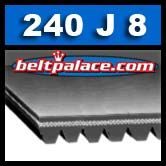 240J8 Poly V Belt, Industrial GRADE | 240-J8 Micro V Belts | Metric ...