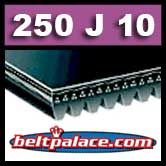 250J10 Poly V Belt | 250-J10 Micro V Belts | Metric PJ635 Motor Belt