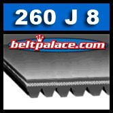 260J8 Poly V Belt | 260-J8 Micro V Belts | Metric PJ660 Motor Belt