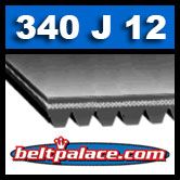 340J12 Poly V Belt | 340J12 Micro V Belts | Metric PJ864 Motor Belt ...