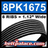 8PK1675 Automotive Serpentine Belt | 1675mm x 8 RIBS. Automotive Micro ...