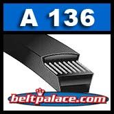 A136 Industrial V-Belt. Bando/Gates Classic A-136 Belt. 138" Length ...