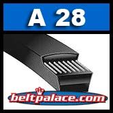 A28 Classical V-Belt. Replaces Standard Raw edge A28 belt, 4L300 FHP V ...