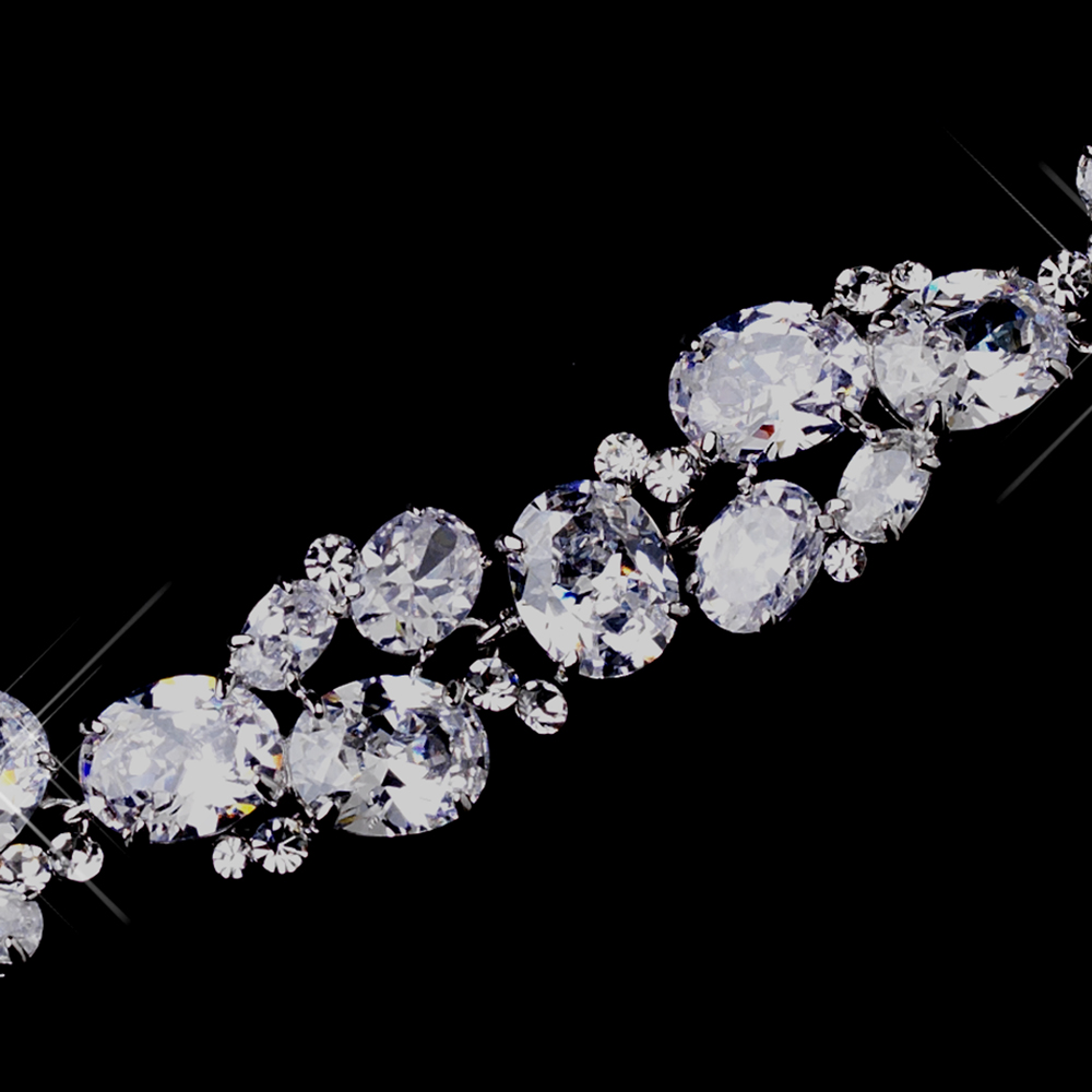 Silver Clear CZ Bracelet 1305