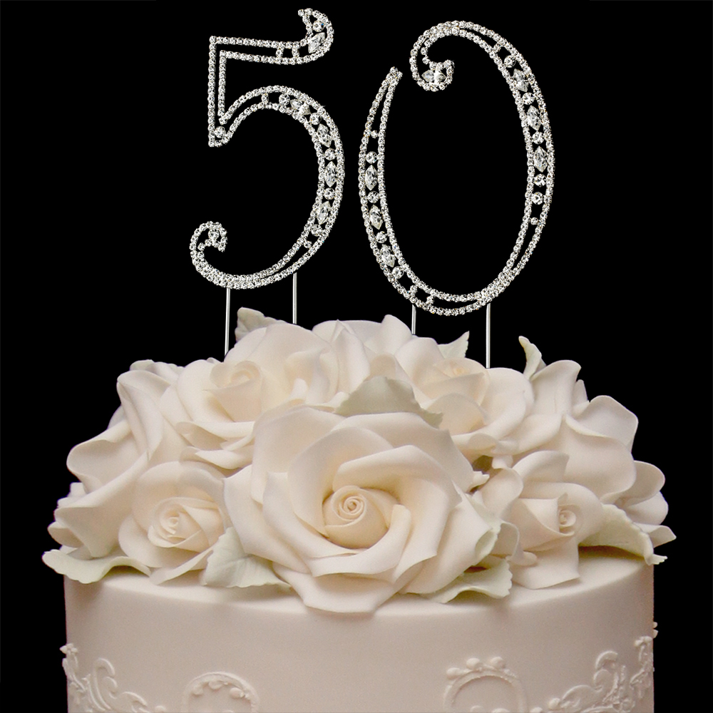 50th Wedding Anniversary Cake Toppers