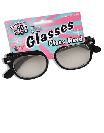 50's Class Nerd Clear Lens Glasses - Candy Apple Costumes - Heroes in ...