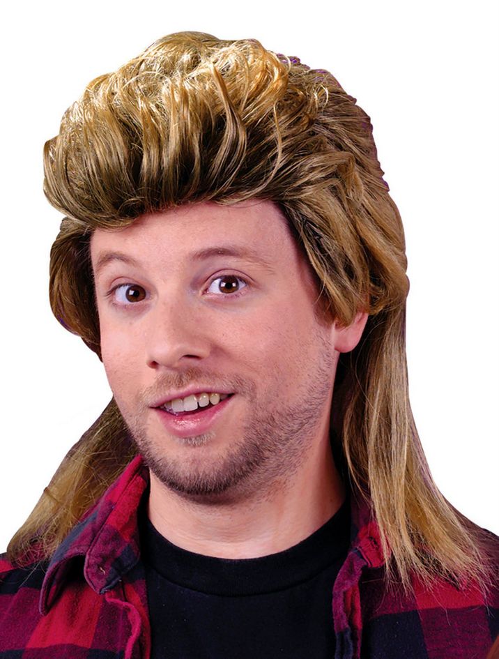 80's Mullet Wig - Blonde, Brown or Black- Candy Apple Costumes - Wild ...