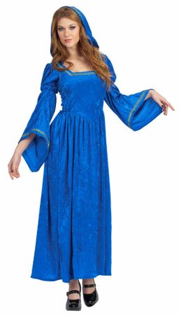 Adult Blue Renaissance Bella Hooded Dress Costume - Candy Apple ...