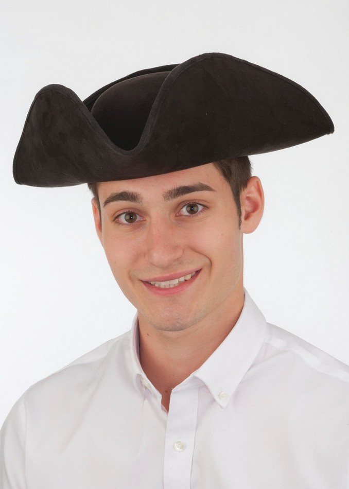 Adult Faux Suede Tricorn Hat - Candy Apple Costumes - Adult Colonial ...