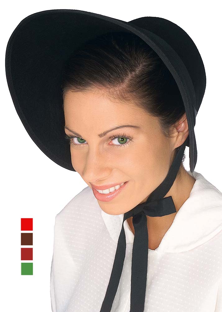 Adult Felt Victorian Bonnet - More Colors - Candy Apple Costumes ...