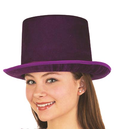 Adult Purple Velvet Top Hat - Candy Apple Costumes - Steampunk Costumes