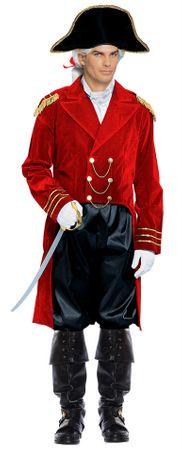 Adult Red Coat British Captain Costume - Candy Apple Costumes - Villain ...