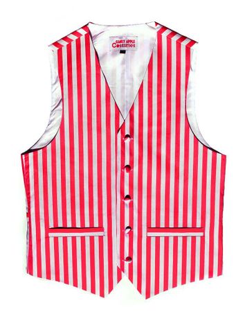 Adult and Plus Size Red/White Striped Vest - Candy Apple Costumes - Dr ...