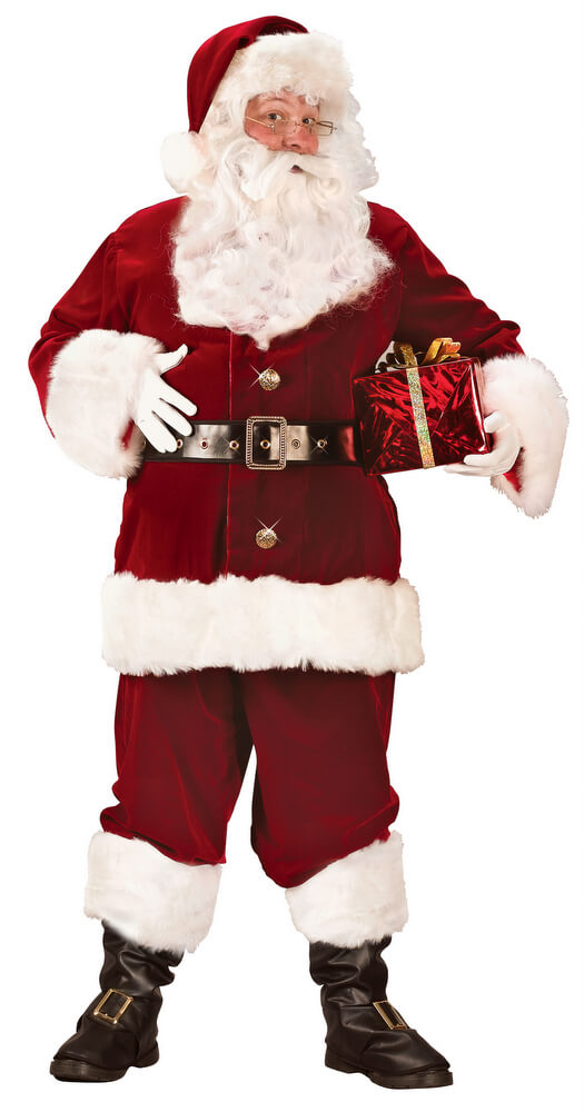 Adult Super Deluxe Santa Claus Suit - Candy Apple Costumes - Plus Size ...