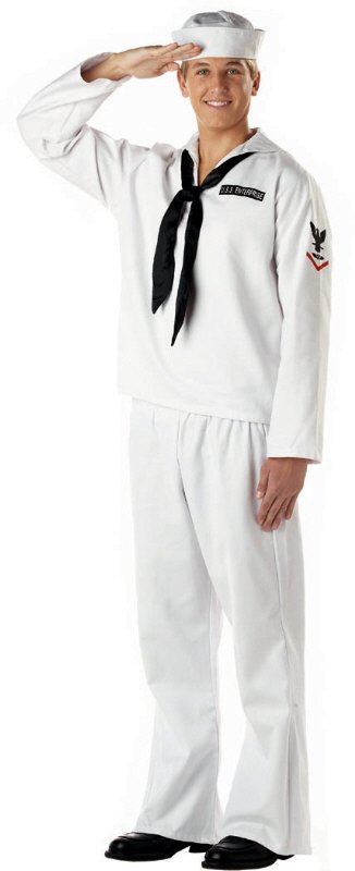 Adult White Sailor Costume - Candy Apple Costumes - Sailors & Soldiers