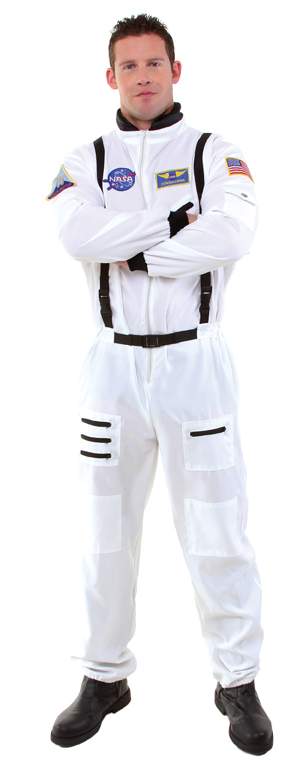 Adult XXL NASA Astronaut White Jumpsuit Costume - Candy Apple Costumes ...