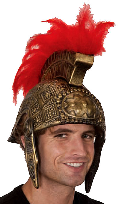 Antiqued Gold Feathered Roman Helmet - Candy Apple Costumes - Men's ...
