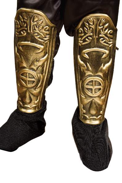 Antiqued Gold Plastic Roman Leg Guards - Candy Apple Costumes - Men's ...